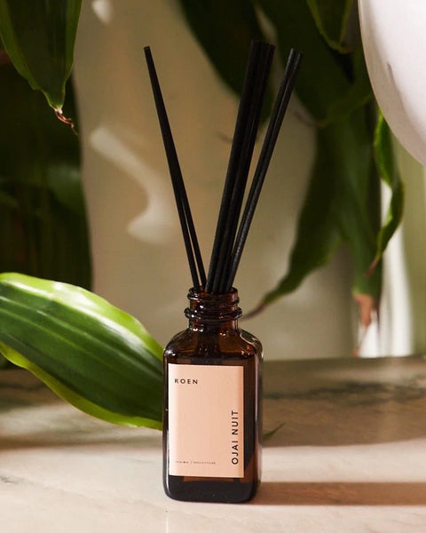 ROEN Ojai Nuit Diffuser: Balsam Fir, Fig, Sandalwood Scent – Baske